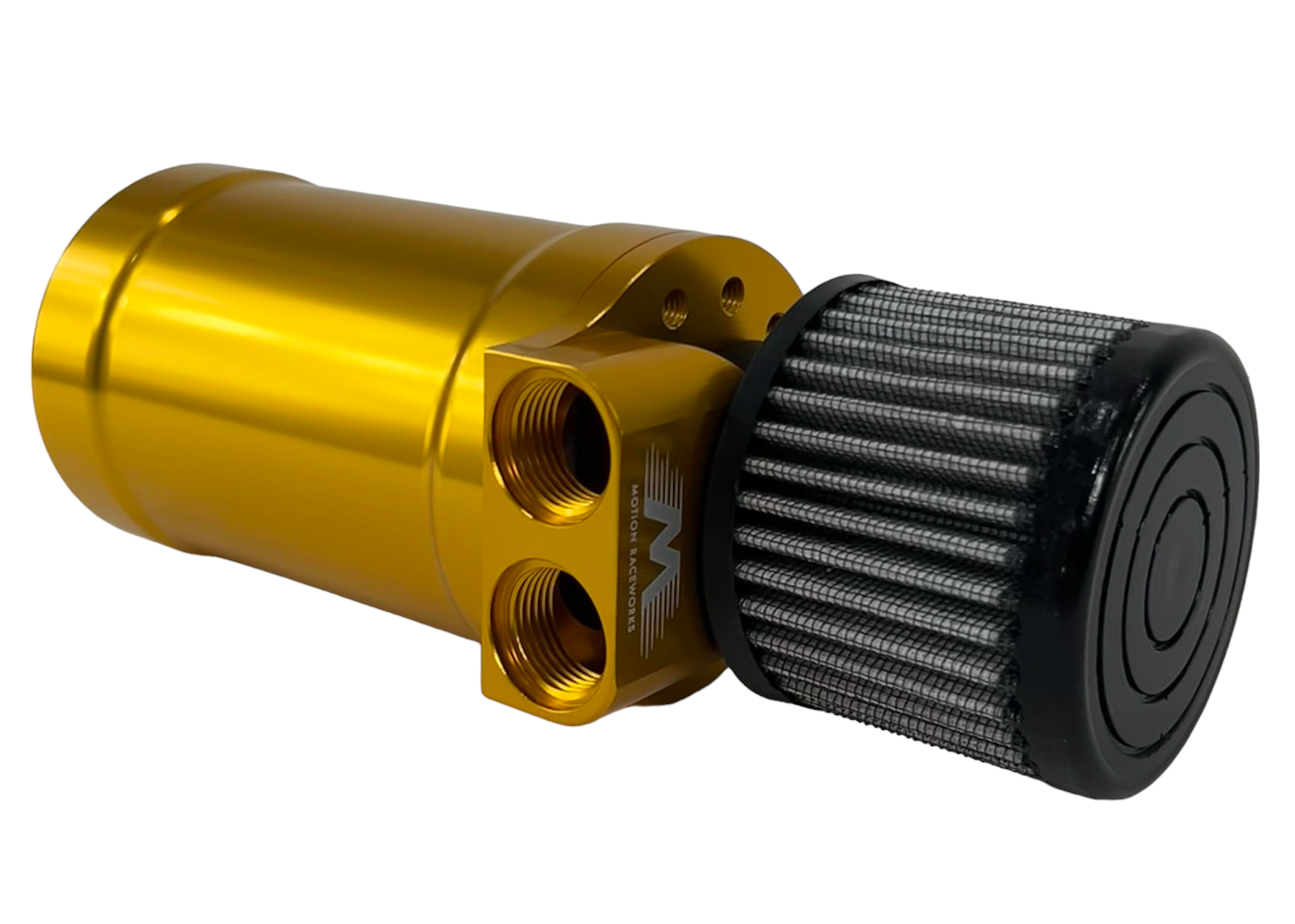Motion Raceworks Top Loader Billet Oil Catch Can Gold Anodized ( Dual ...